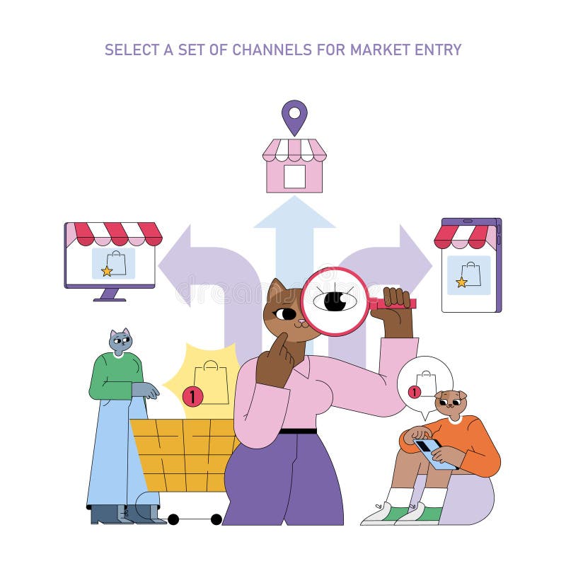 Marketing Tools. Flat Vector Illustration Stock Vector - Illustration ...