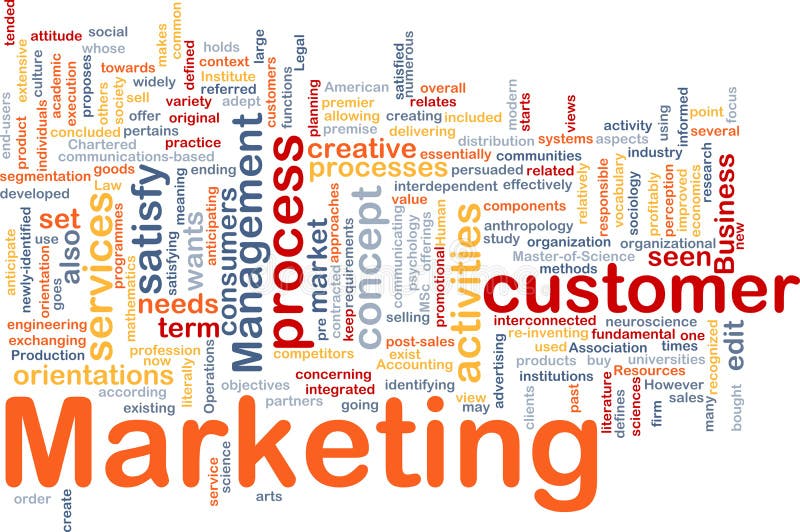 Marketing word cloud stock illustration. Illustration of communicating ...