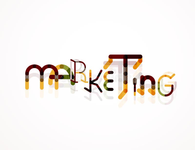 Marketing Word Font Concept Stock Vector - Illustration of internet ...