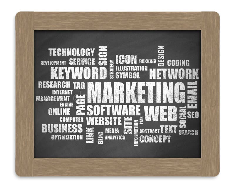 Marketing Word or Tag Cloud Stock Illustration - Illustration of ...