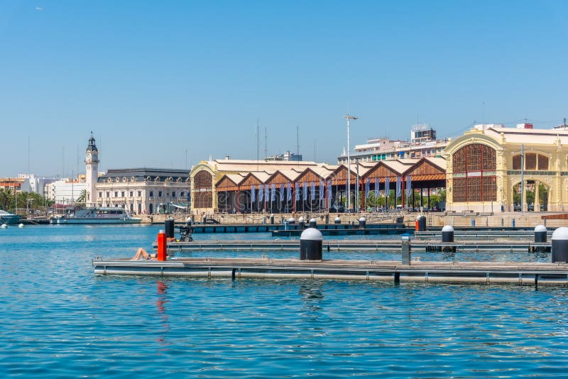 Marketplace Inside of Port of Valencia, Spain Editorial Stock Photo ...