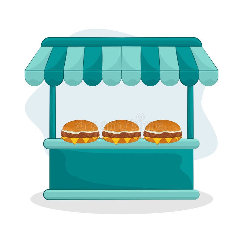 This Food Stall Looks Clean and Well-organized, All the Food is Neatly ...