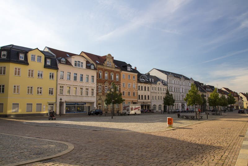 Marketplace of Werdau, Germany, 2015 Editorial Stock Photo - Image of ...