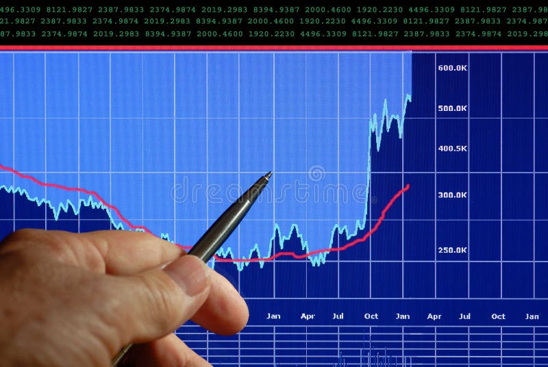 Markets Go Up, Financial Chart Stock Photo - Image of digital, graph ...