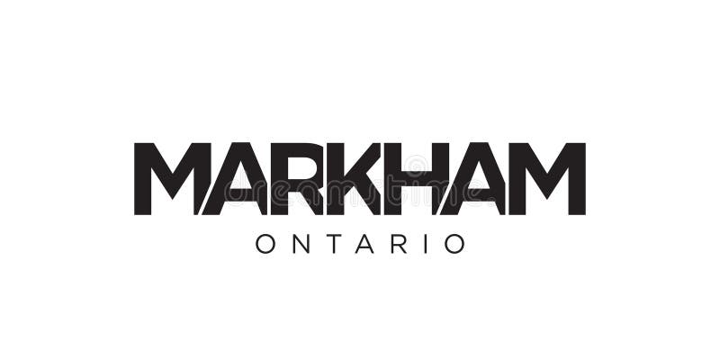 Markham in the Canada Emblem. the Design Features a Geometric Style ...
