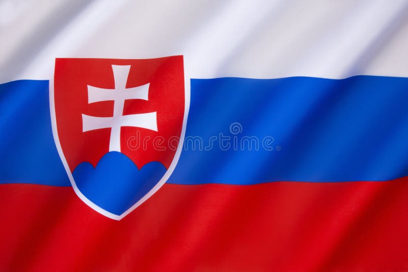 Flagge Von Slowakei - Europa Stockfoto - Bild von standard, fahnenmast ...