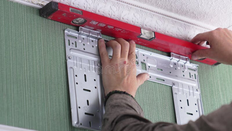 Marking the Attachment Point of the Mounting Strip for a Split System ...