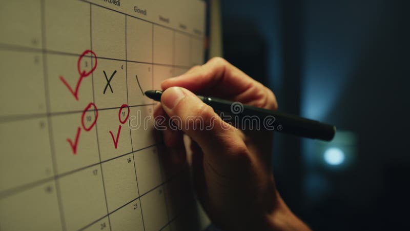 Crossing Off Days on Calendar Stock Footage - Video of plan, meeting ...