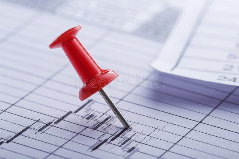 Marking Financial Chart by Pins.Share Listing and Checking Financial ...