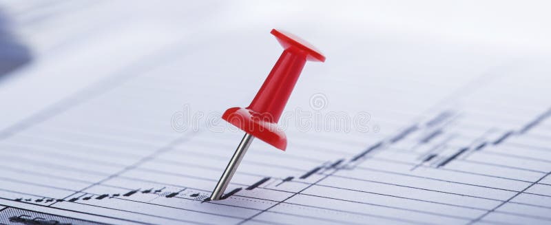 Marking Financial Chart by Pins.Share Listing and Checking Financial ...