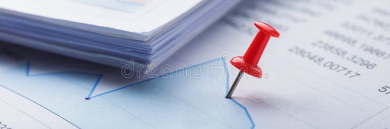 Marking Financial Chart by Pins.Share Listing and Checking Financial ...