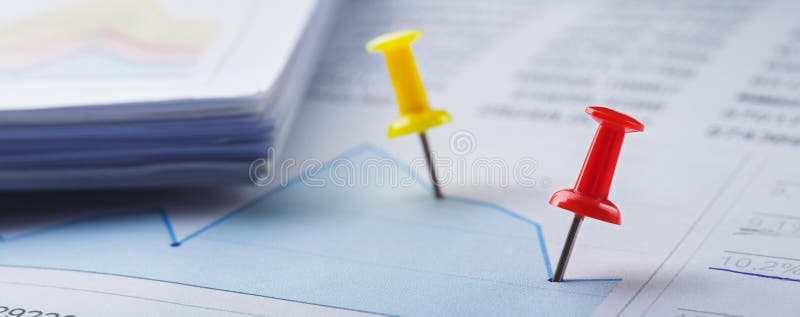 Marking Financial Chart by Pins.Share Listing and Checking Financial ...