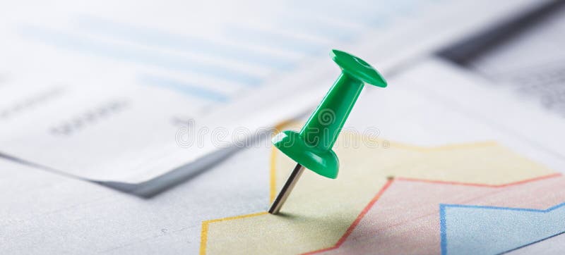 Marking Financial Chart by Pins.Share Listing and Checking Financial ...