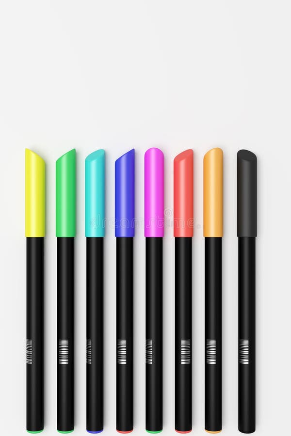 Marking pen stock illustration. Illustration of drawing - 52246800