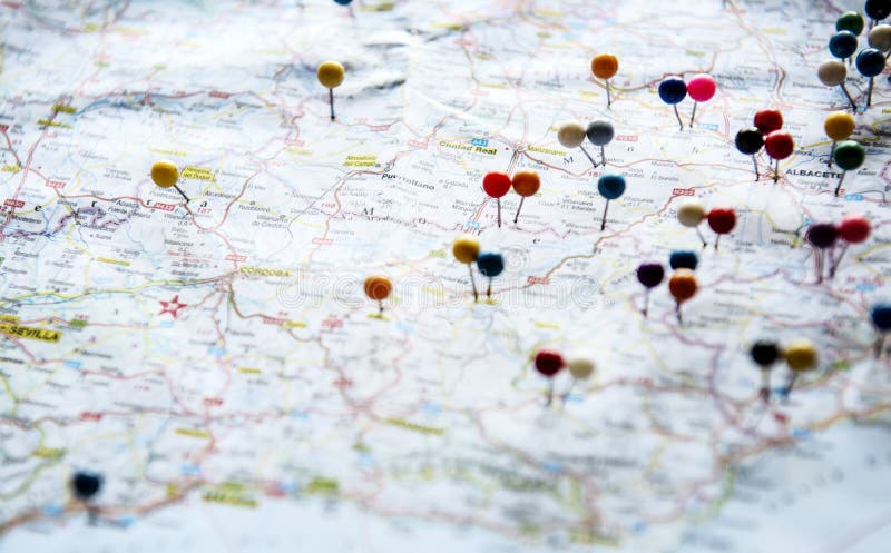 A pin on a map stock image. Image of bindi, peaceful - 108046141