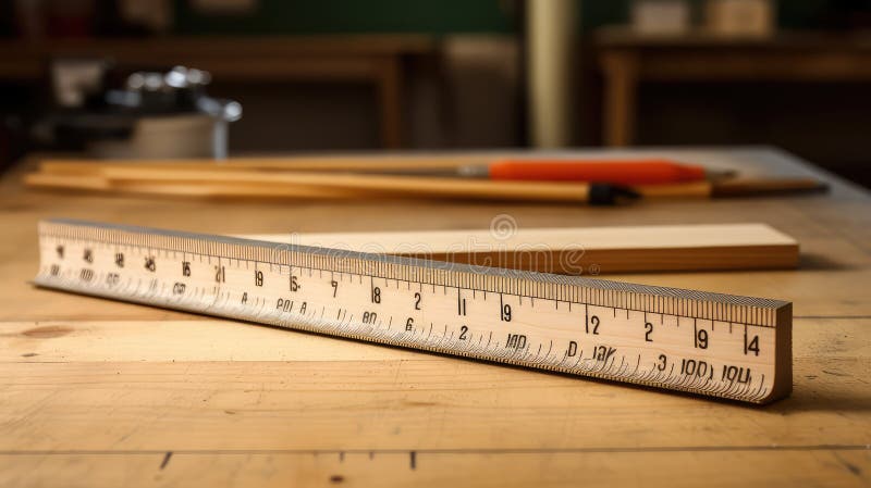 Markings wood ruler stock illustration. Illustration of portable ...