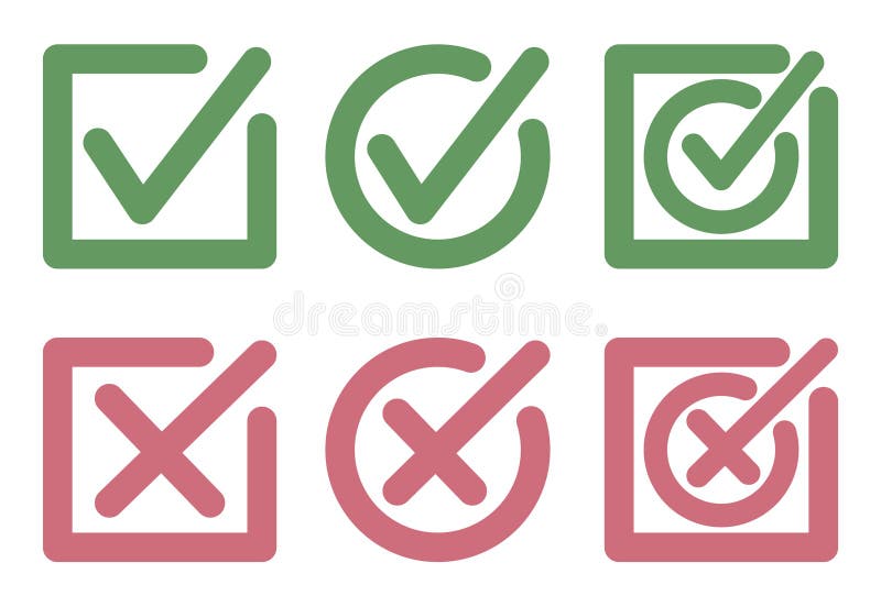 The Marks are Green and Red in Squares and Circles. Yes or No, Vote for ...