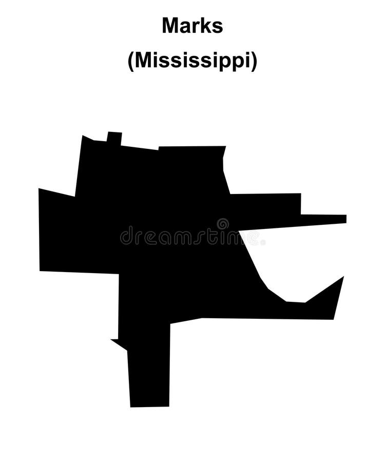 Marks outline map stock vector. Illustration of mississippi - 387462918