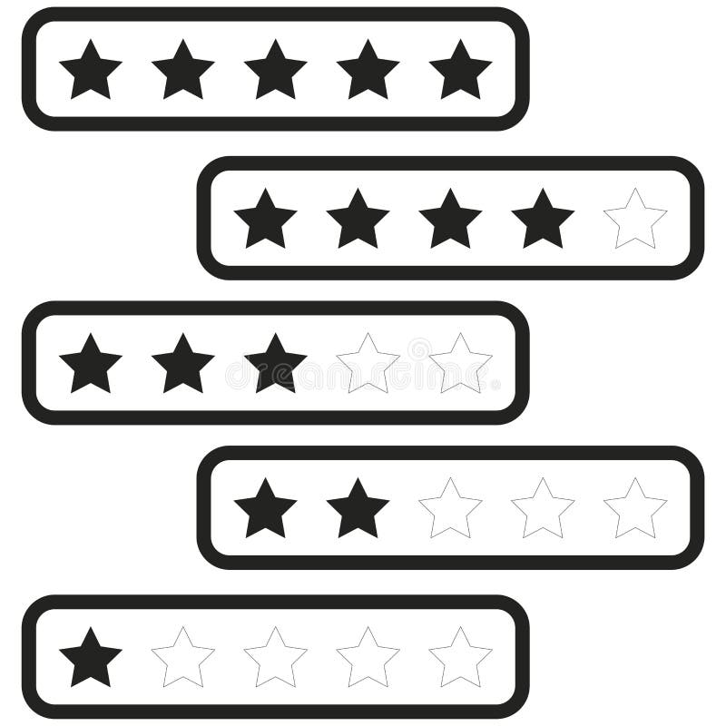 Marks Scale Star Icon. Flat Vector Illustration. Customer Choice. Star ...