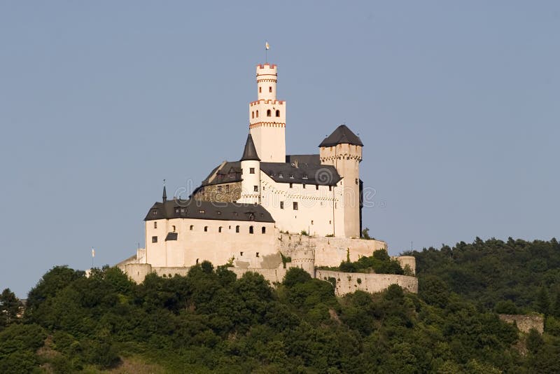 Marksburg Castle at Braubach Germany Stock Photo - Image of romantic ...