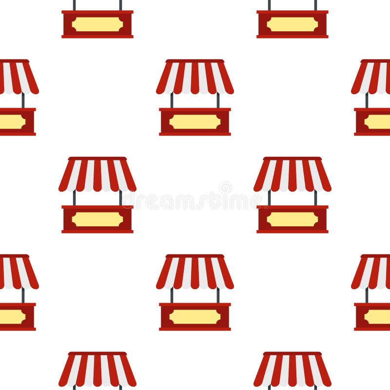 Marktkraam Met Afbaardend Pictogram Digitaal Rood Vector Illustratie ...