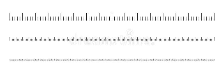 Markup for Rulers in Different Scales Isolated on White Background ...