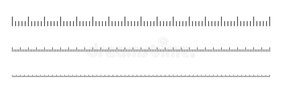 Markup for Rulers in Different Scales Isolated on White Background ...