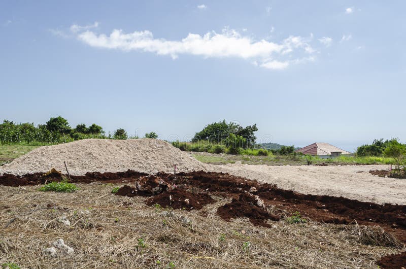 Marl Material for Road Surfacing Stock Photo - Image of land, brigh ...