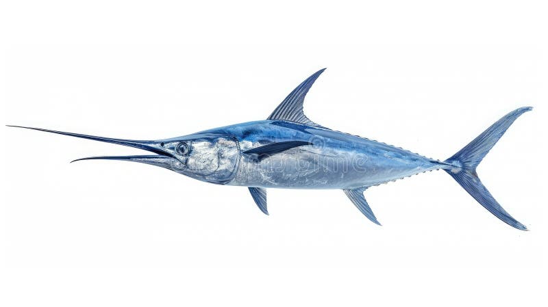 Swordfish Isolated Broadbills Needlefish Sketch Stock Vector ...