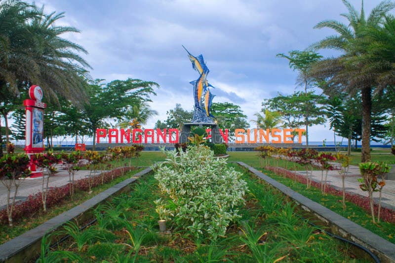 Pangandaran Marlin Monument Editorial Stock Photo - Image of cityscape ...