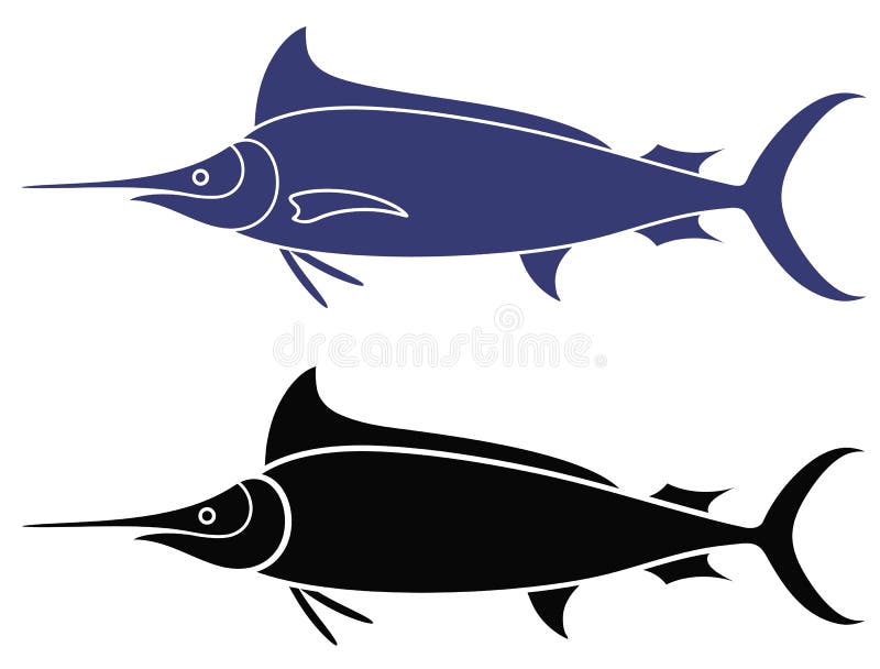 Marlin stock vector. Illustration of ocean, vector, element - 48776916