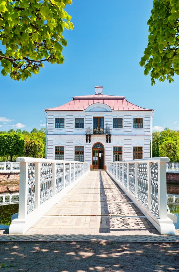 Marly Palace in Peterhof, stock photo. Image of nobility - 19965088