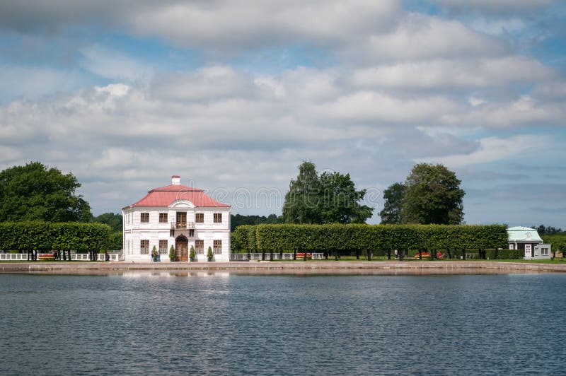 The Marly Palace Was Built in 1723, Peterhof. Stock Image - Image of ...