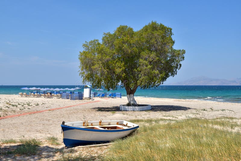 Marmari Beach on the Greek Island of Kos Stock Photo - Image of ...