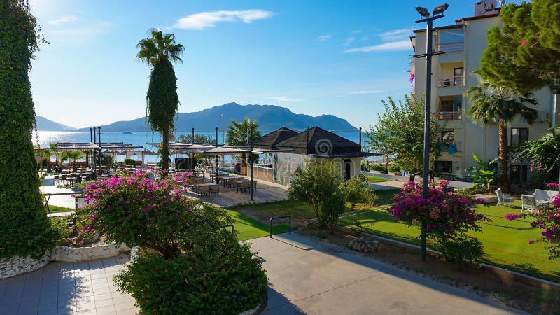Marmaris, Turkey - September 22, 2022: Hotel Building and Blue Sky ...