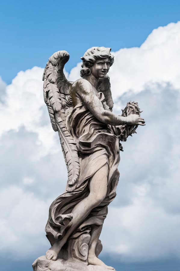 Standbeeld Van Engel In Rome - B&W Stock Foto - Afbeelding bestaande ...