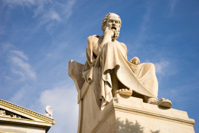 Marmorstatue Des Altgriechischen Philosophen Socrates Stockbild - Bild ...