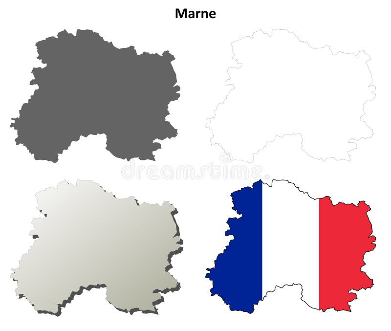 Marne, Sistema Del Mapa Del Esquema Del Champagne Ardenne Ilustración ...