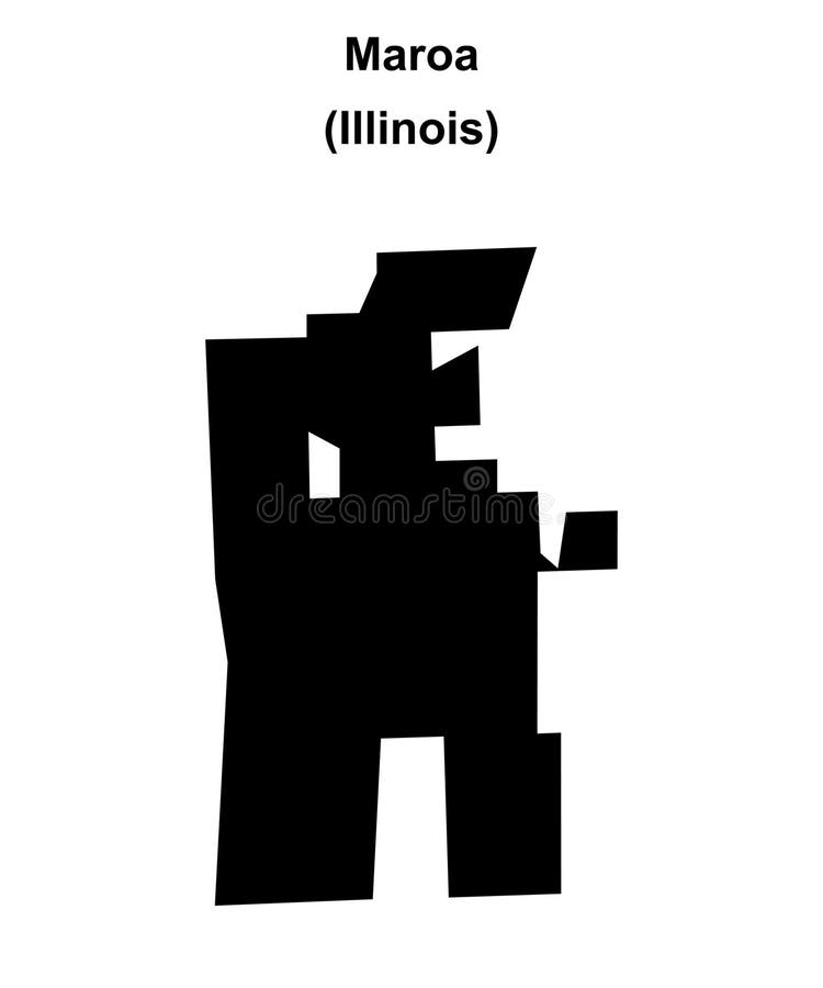 Maroa outline map stock vector. Illustration of design - 387245148