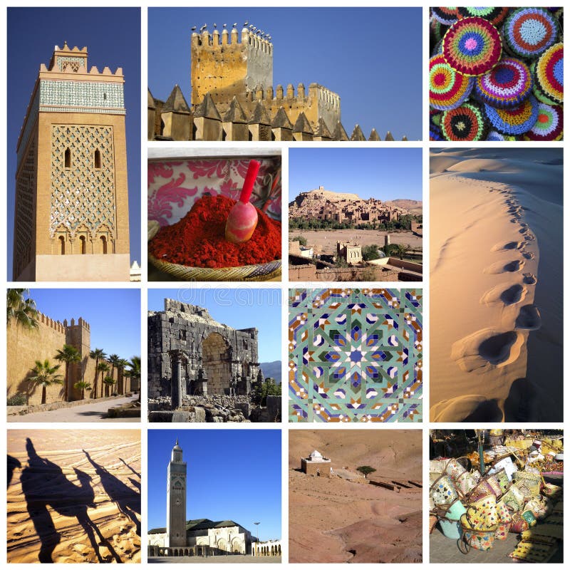 Marocco collage stock image. Image of islam, kasbah, benhaddou - 37615225