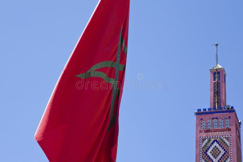 Marokkaanse Vlag stock foto. Image of naturaliseer, vijf - 359882