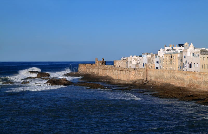 Marokko Essaouira Historisches Medina Stockbild - Bild von wand, ozean ...