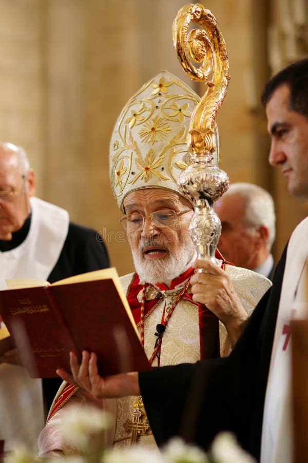 Maronite Patriarch and Cardinal Sfeir Editorial Stock Photo - Image of ...
