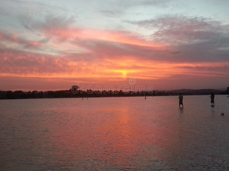Maroochy River sunset stock photo. Image of pink, sunset - 50885792