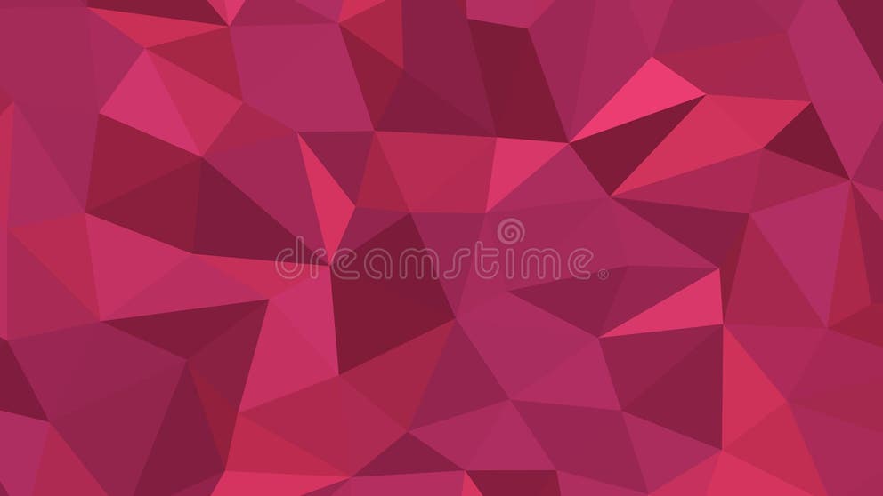 Abstract Polygonal Background, Maroon Geometric Vector Stock Vector ...