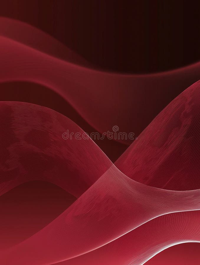 Maroon Abstract Background with Smooth Waves Flowing Gently Stock ...