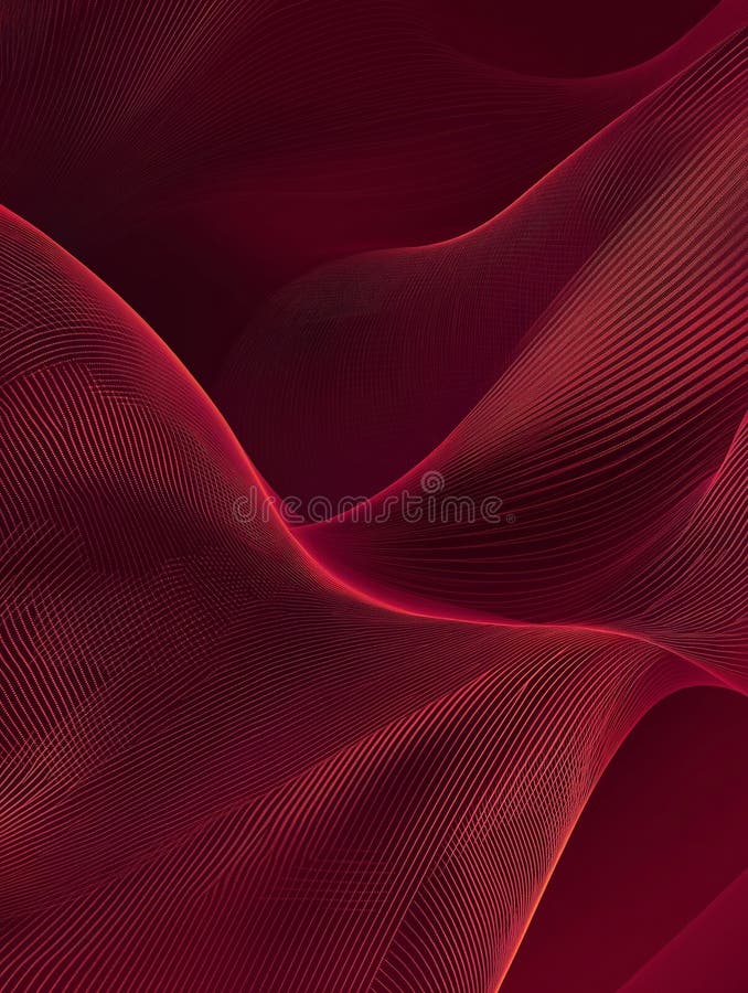 Maroon Abstract Background with Smooth Waves and Lines Stock ...