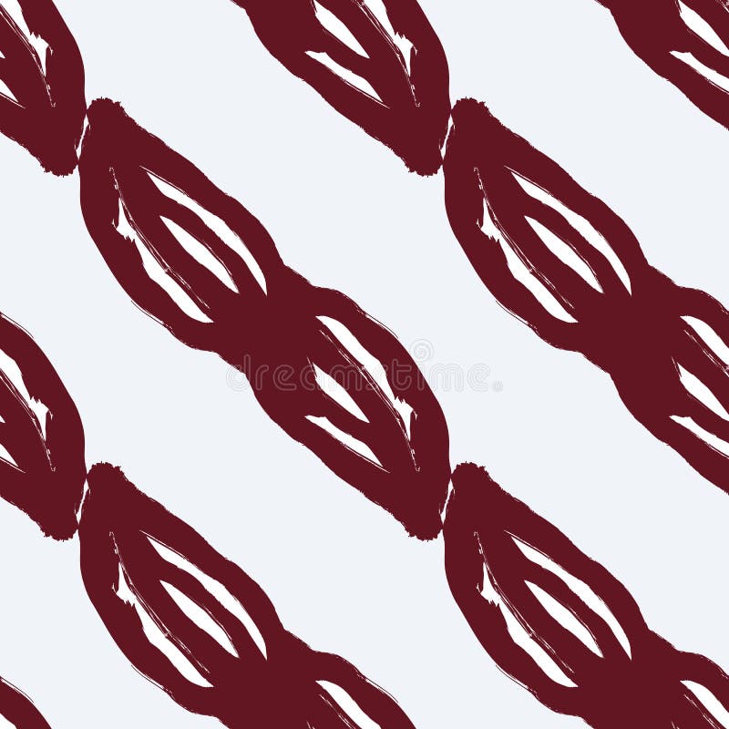 Maroon Abstract Seamless Doodle Pattern with Leaves Elements Shapes ...