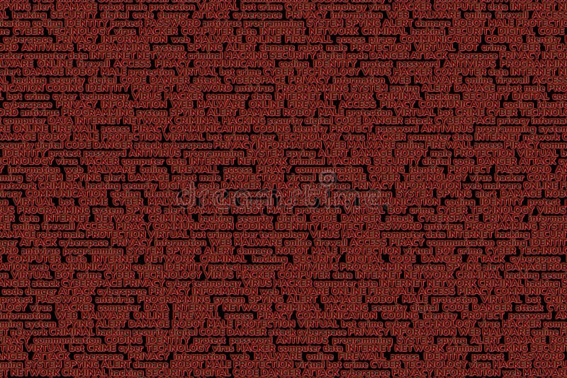 Maroon Background Consisting of Terms on the Topic of Computer ...