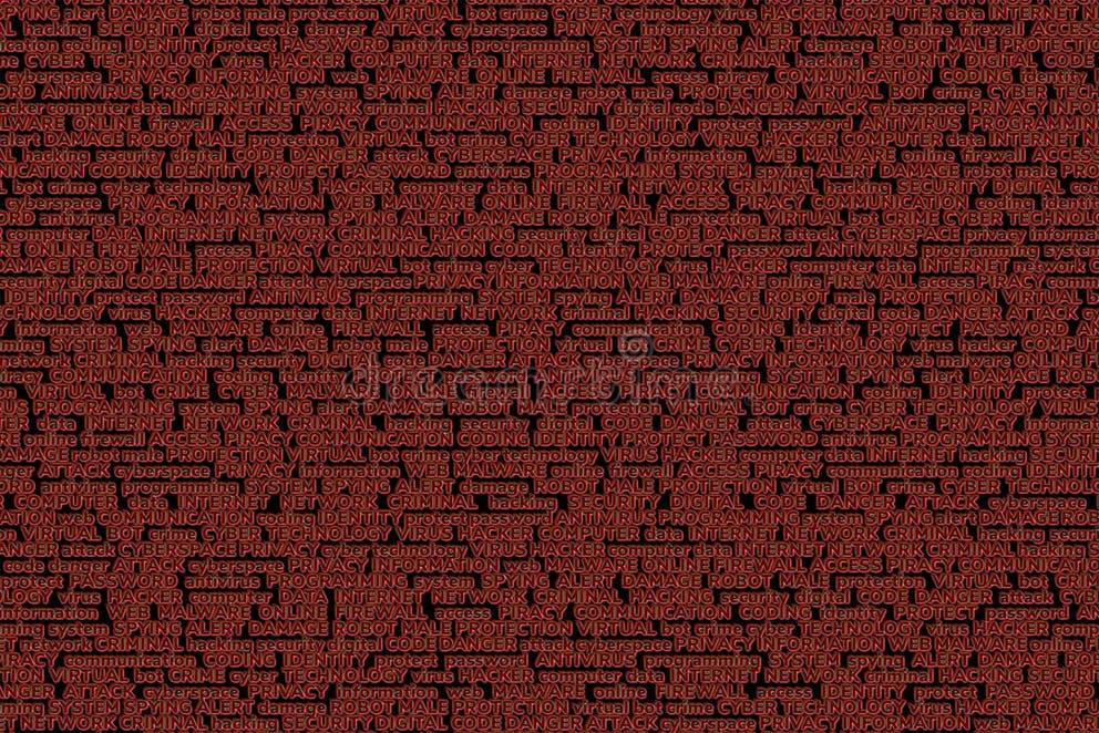 Maroon Background Consisting of Terms on the Topic of Computer ...